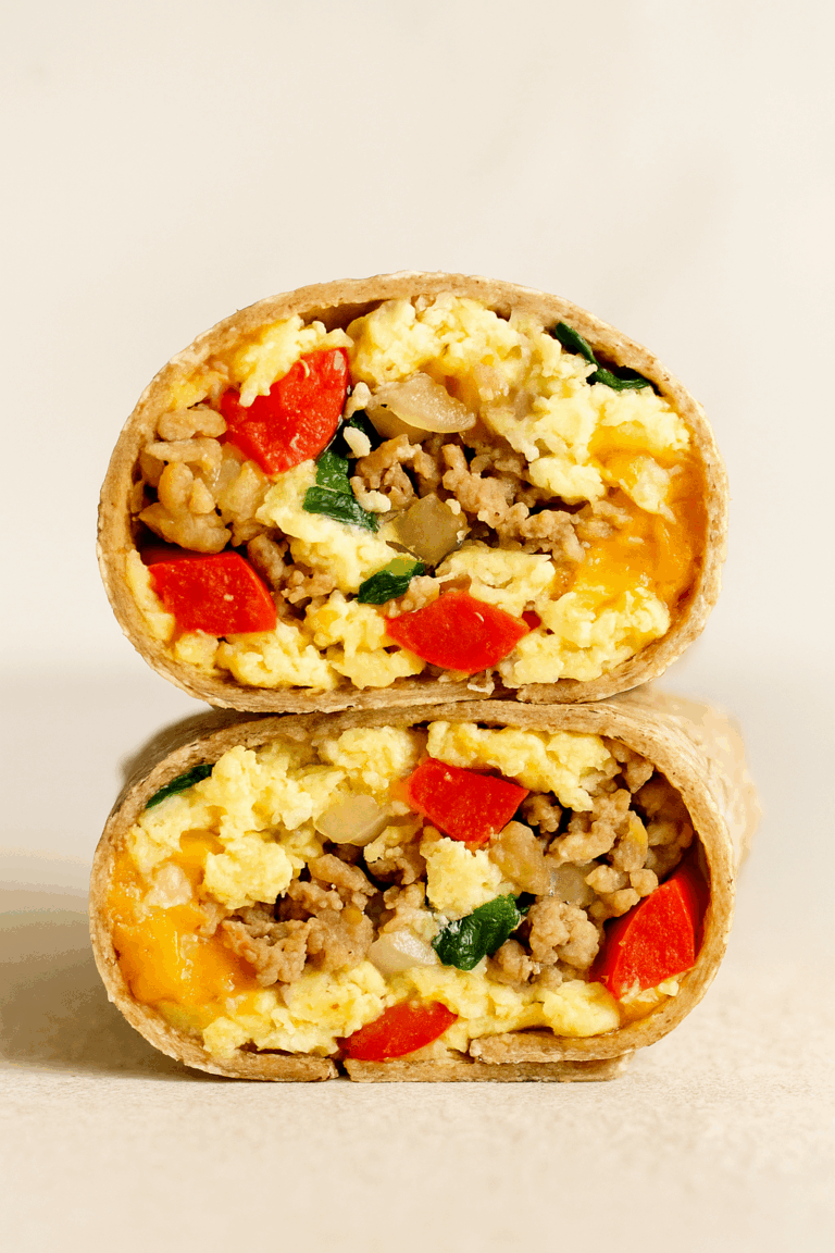High Protein (and high fiber) Breakfast Burrito for Easy Meal Prep ...
